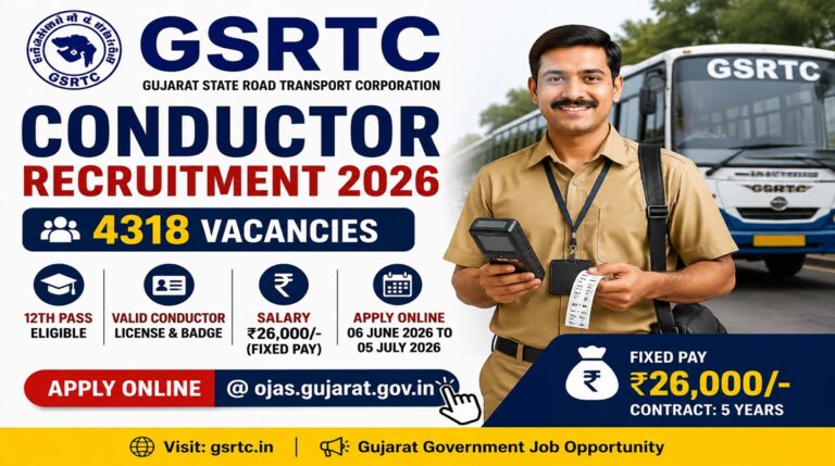 GSRTC Conductor Recruitment 2026 Apply Online for 4318 Conductor Posts ...