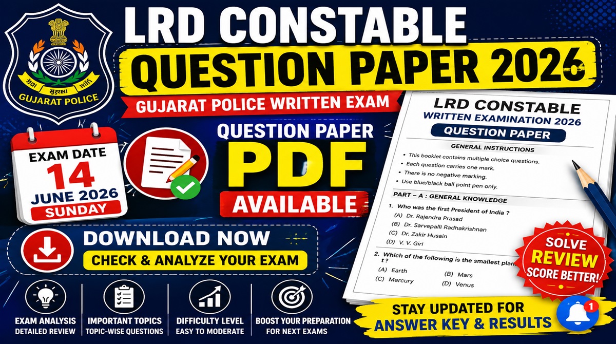 LRD Constable Question Paper 2026 PDF Download Here - indiajobtrack